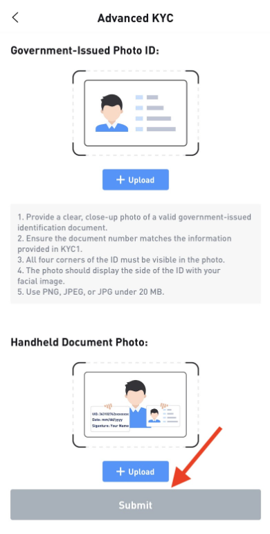 How to submit Advanced KYC – Help Center