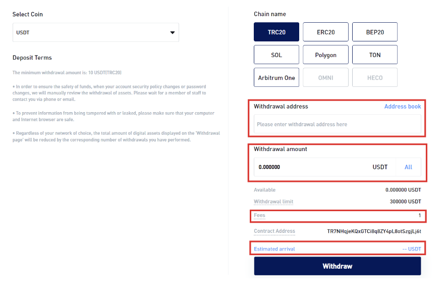 How do I withdraw cryptocurrency from Coinstore ? – Help Center