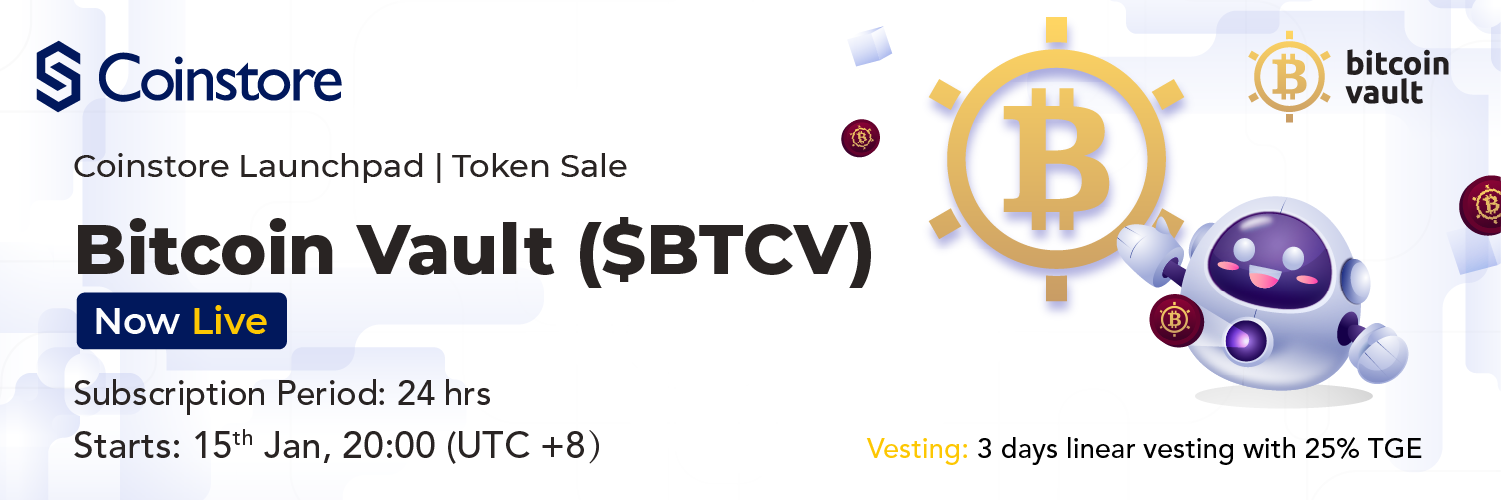 Bitcoin Vault($BTCV) Token-sale is Now Live! The Token-sale ...